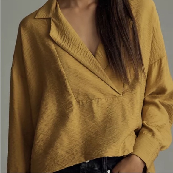 Tops | 215 Anthropologie The Dylon Longsleeve Wideplacket Top | Poshmark